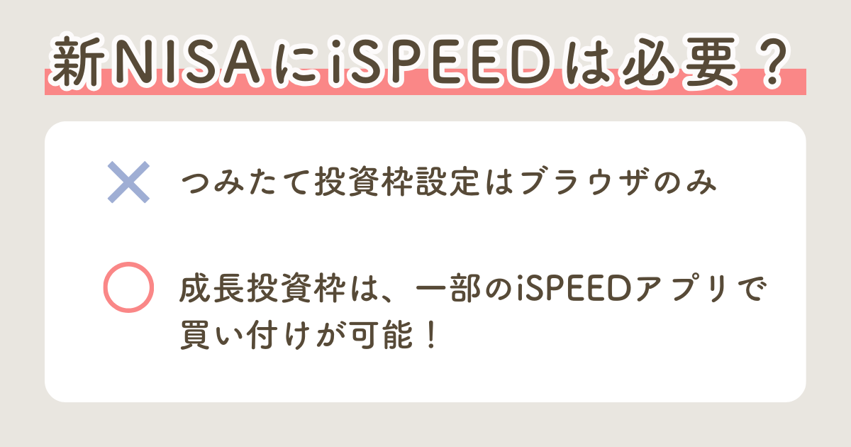 【2024年最新】楽天証券・iSpeedアプリはつみたてNISAに必要？